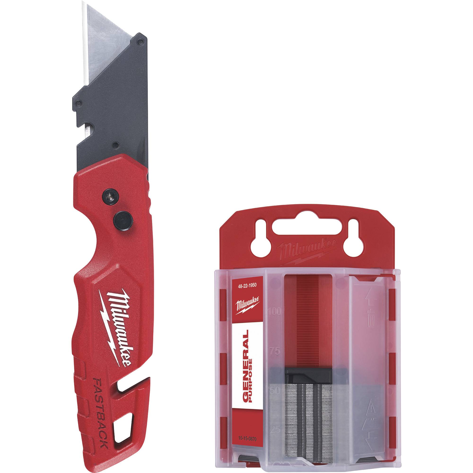 Milwaukee FASTBACK 6-in-1 Folding Utility Knife, Model# 48-22-1505 | Northern Tool